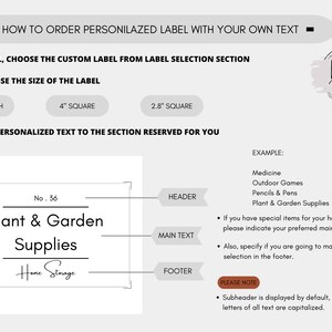 Storage Labels, Personalized Labels, 3 Label Sizes, Organization Label ...