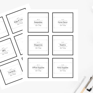 Printable Storage Labels, 3 Label Sizes, Editable Labels, Printable ...