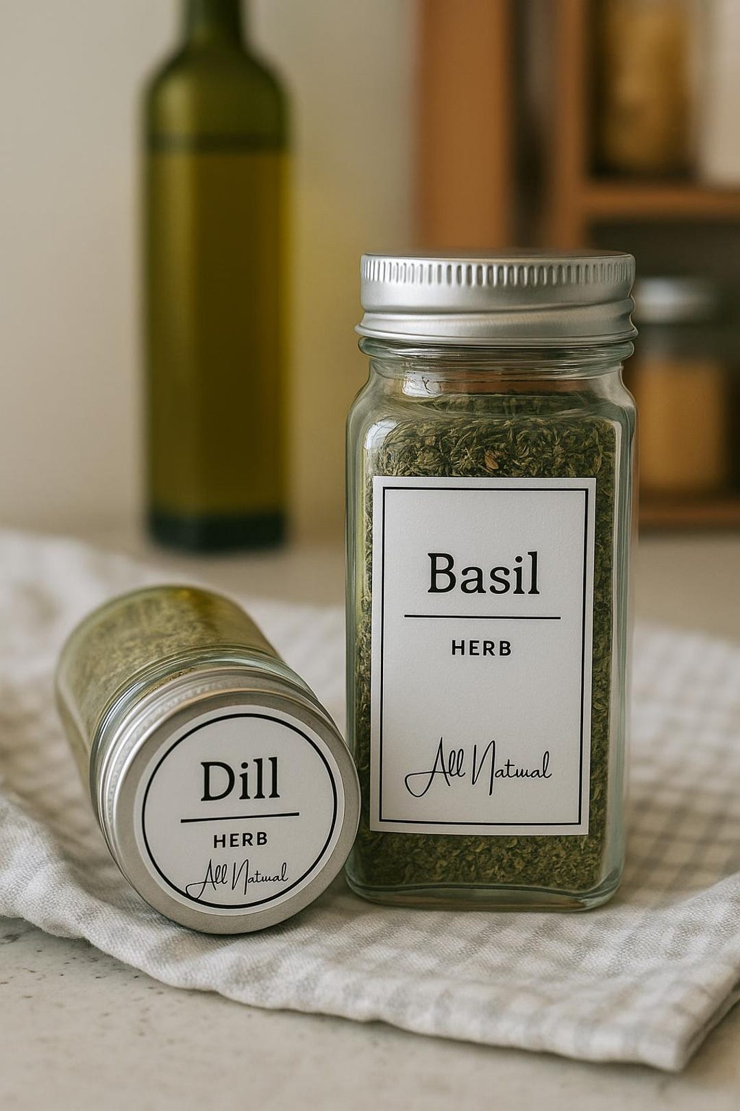 5 Label Sizes, Editable Labels, Printable Kitchen Spice Labels, Custom ...