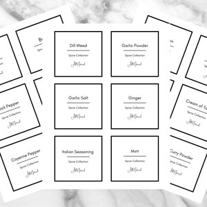 Printable Kitchen Spice Labels, Custom Spice Labels, 5 Label Sizes ...