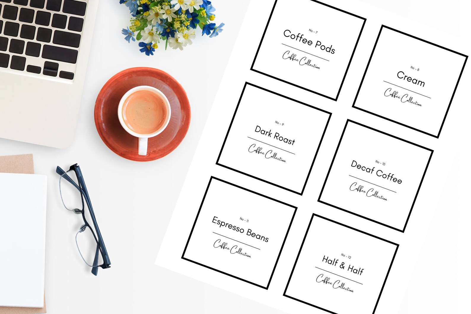 Printable Coffee Bar Labels, Customizable Labels, 5 Label Sizes ...