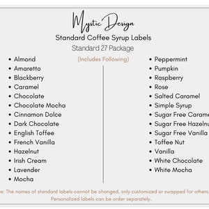 Printable Coffee Syrup Labels: Editable Coffee Bar Template Bundle - Etsy