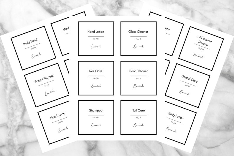 Printable Bathroom Labels, Customizable Labels, 7 Label Sizes, Editable ...