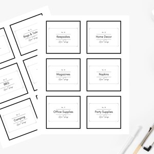 Storage Labels: Custom Organization Label Template (digital Download ...