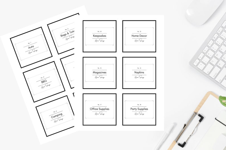 Storage Labels: Custom Organization Label Template (digital Download ...