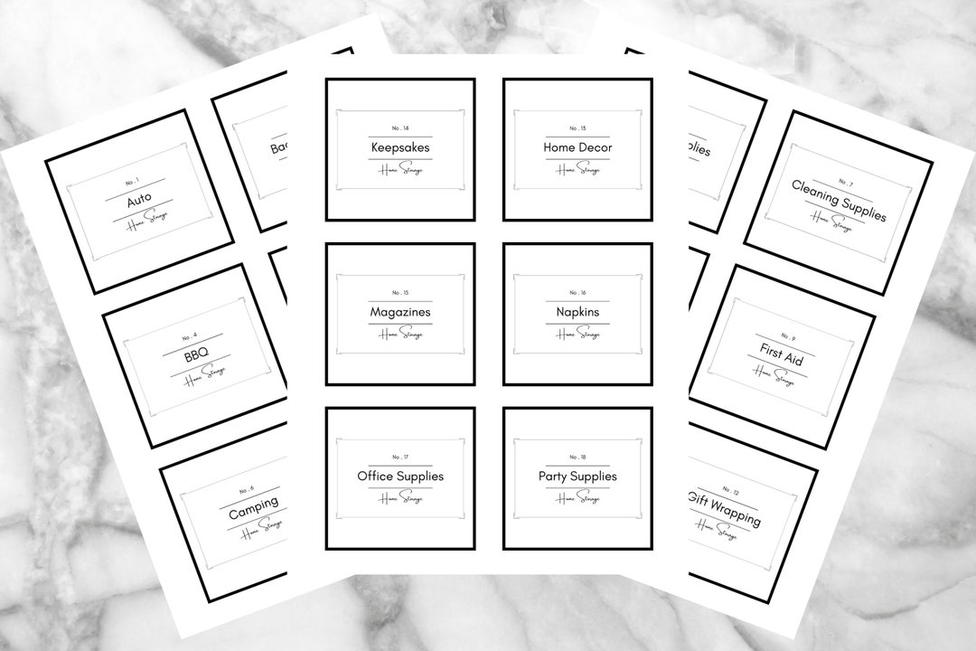 Printable Organization Labels, 3 Label Sizes, Editable Labels ...