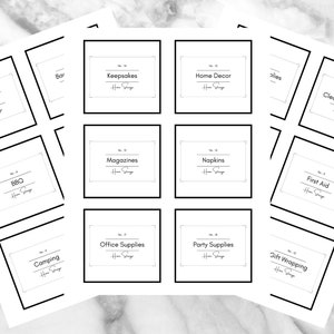 Printable Storage Labels, 3 Label Sizes, Editable Labels, Printable ...