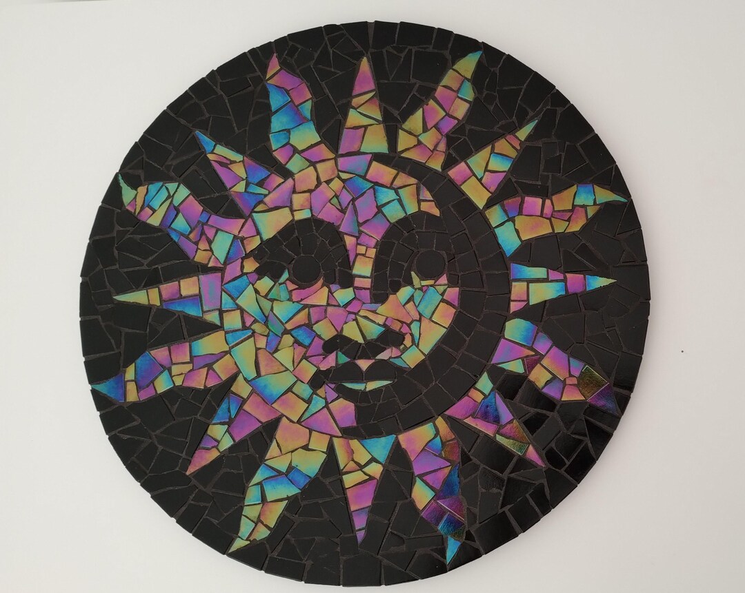 Sun, Handmade Glass Mosaic Art - Etsy