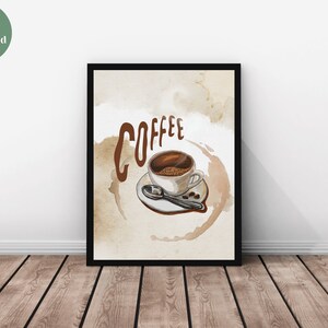 Coffee Poster for Coffee Station, Coffee Shop Decor, Coffee Bar Ideas ...