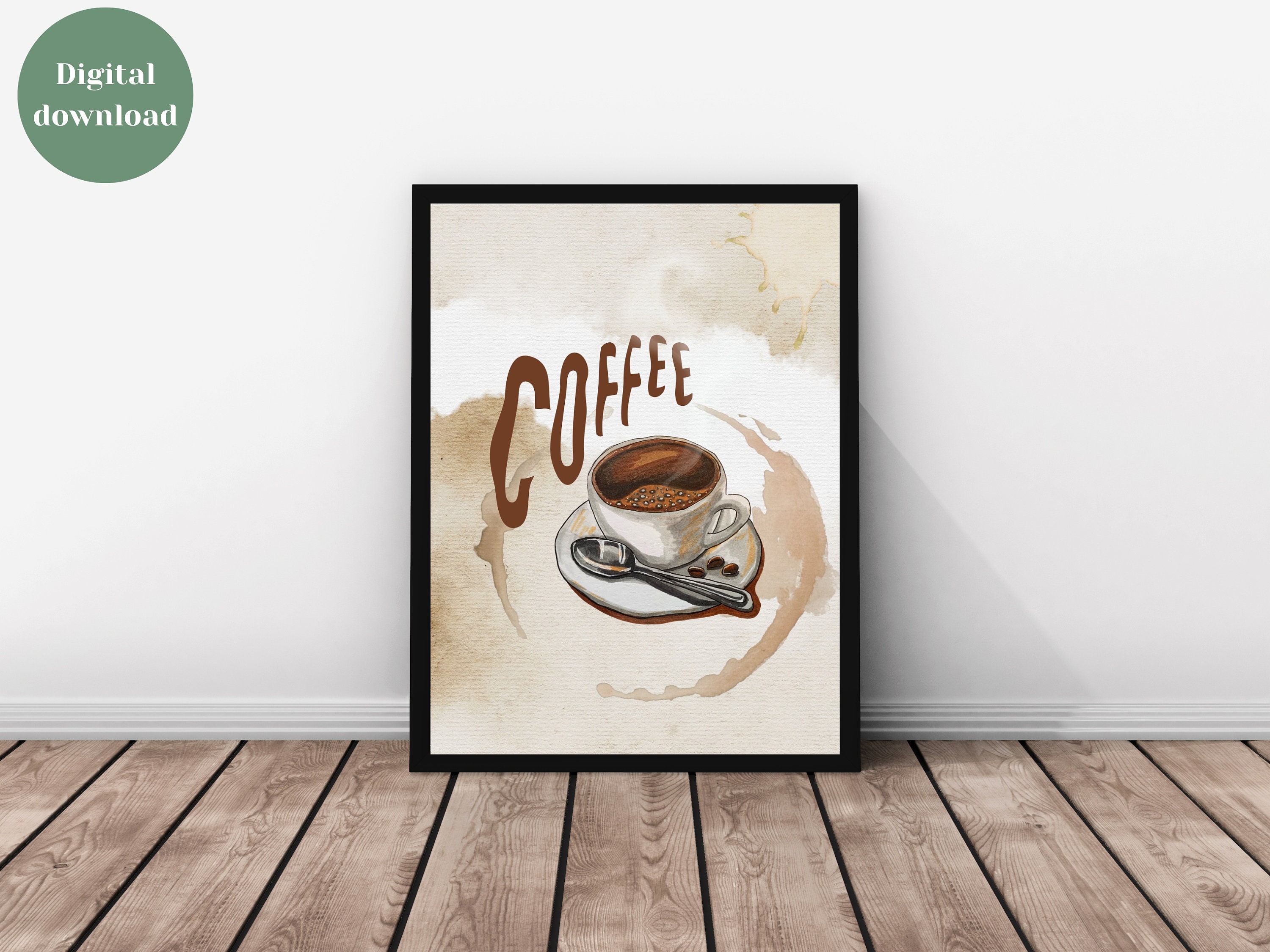 Coffee Poster for Coffee Station, Coffee Shop Decor, Coffee Bar Ideas ...
