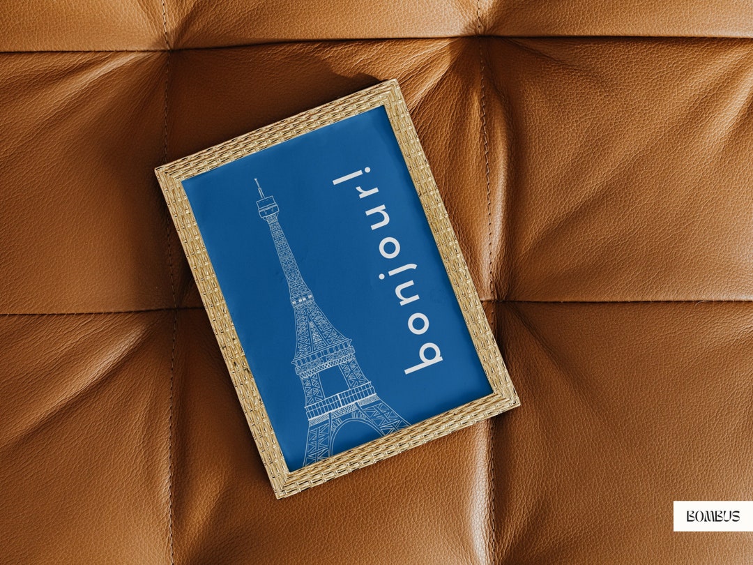 Bonjour Sign, Eiffel Tower Print, Typography Poster, French Quote Print ...