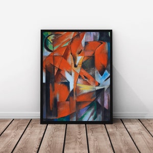 Franz Marc Fox Oil Painting Cubism Poster Cubist Print Fox - Etsy