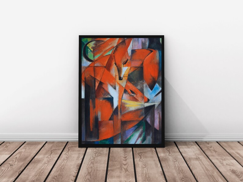 Franz Marc Fox Oil Painting Cubism Poster Cubist Print Fox - Etsy