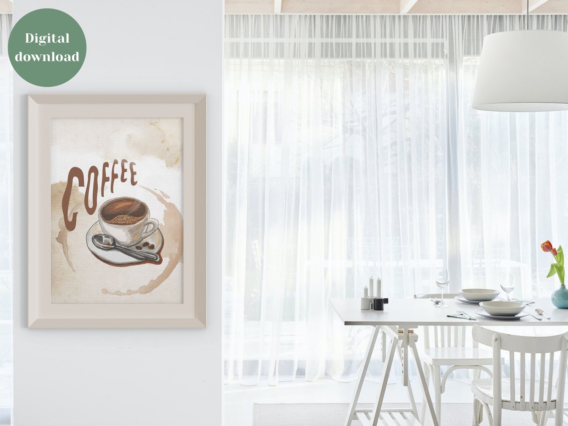 Coffee Poster for Coffee Station, Coffee Shop Decor, Coffee Bar Ideas ...