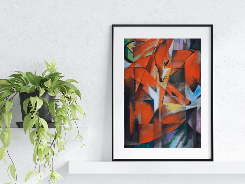 Franz Marc Fox Oil Painting Cubism Poster Cubist Print Fox - Etsy