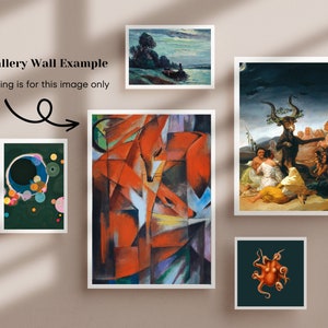 Franz Marc Fox Oil Painting Cubism Poster Cubist Print Fox - Etsy