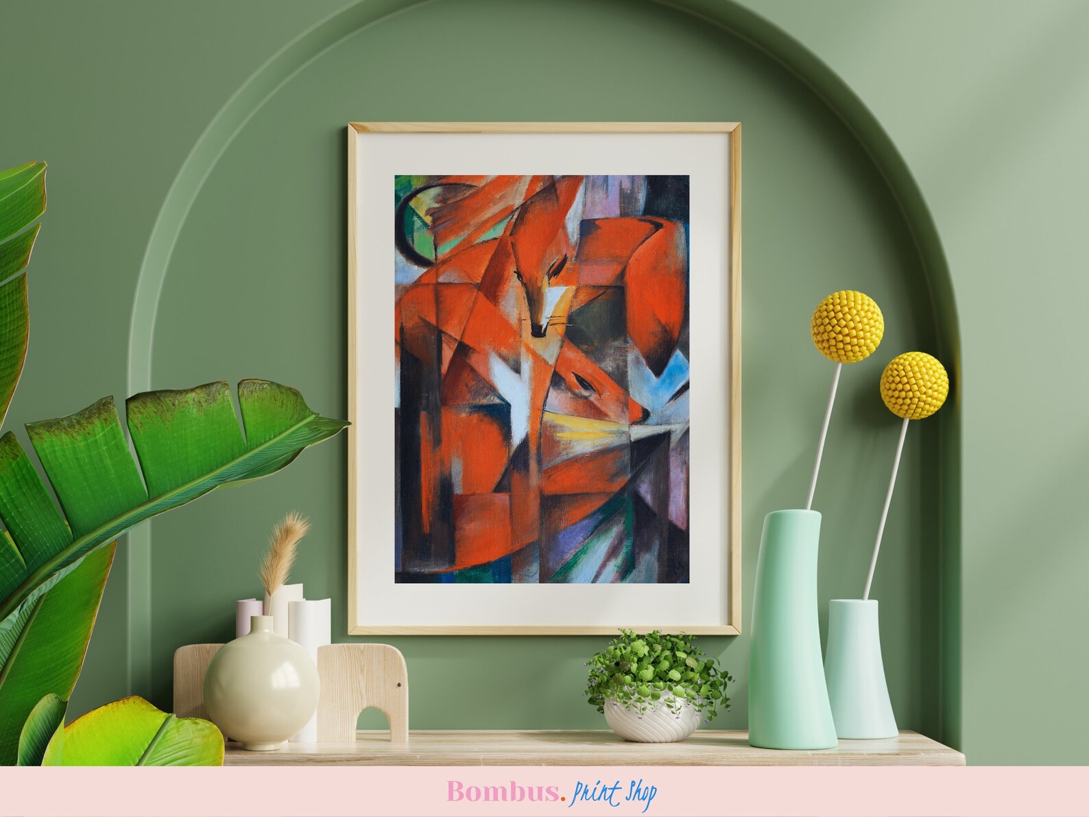 Franz Marc Fox Oil Painting, Cubism Poster, Cubist Print, Fox Printable ...