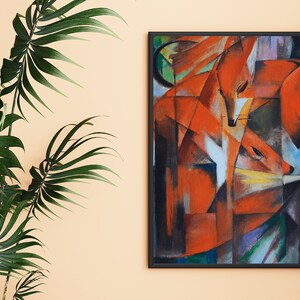 Franz Marc Fox Oil Painting Cubism Poster Cubist Print Fox - Etsy