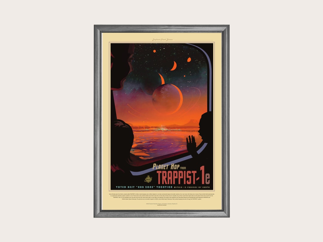Trappist-1e NASA Poster: Retro Space Art Print (digital Download) - Etsy