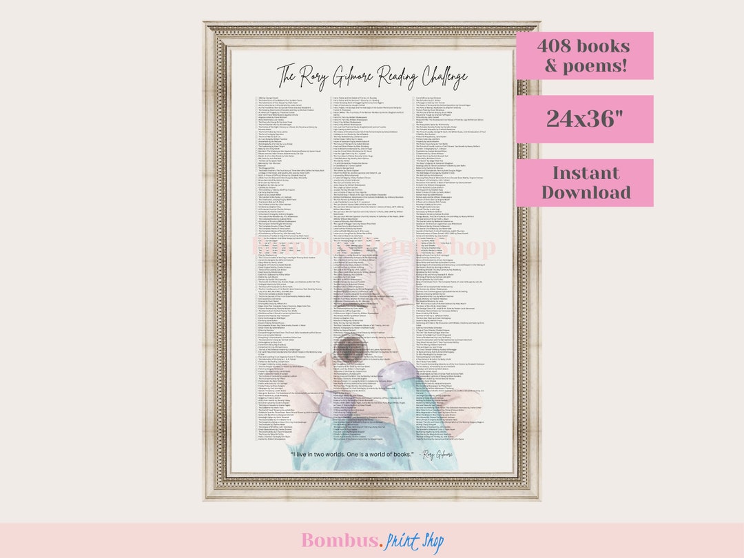 Rory Gilmore Reading List Poster INSTANT DOWNLOAD - Etsy