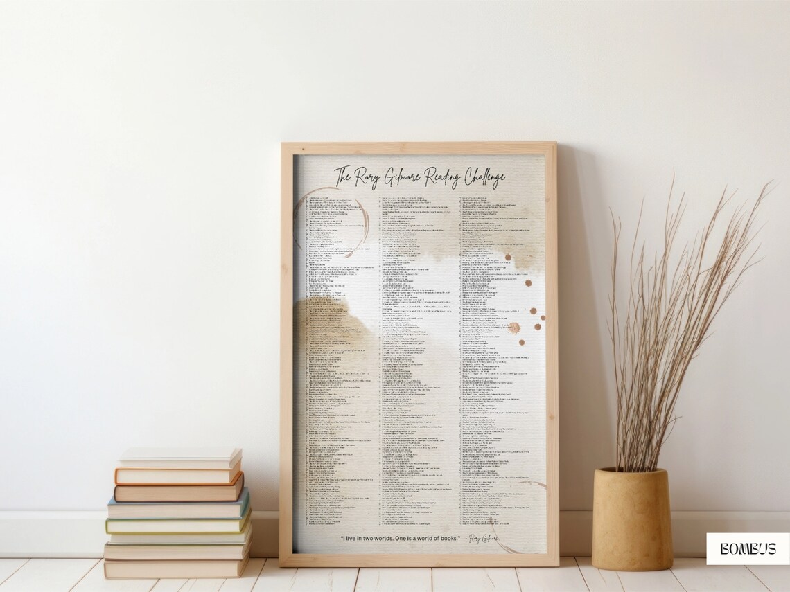 Rory Gilmore Reading Challenge Poster INSTANT DOWNLOAD - Etsy.de