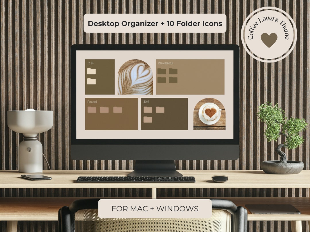 Coffee Wallpaper 4k Desktop Background With 10 Folder Icons for Windows ...