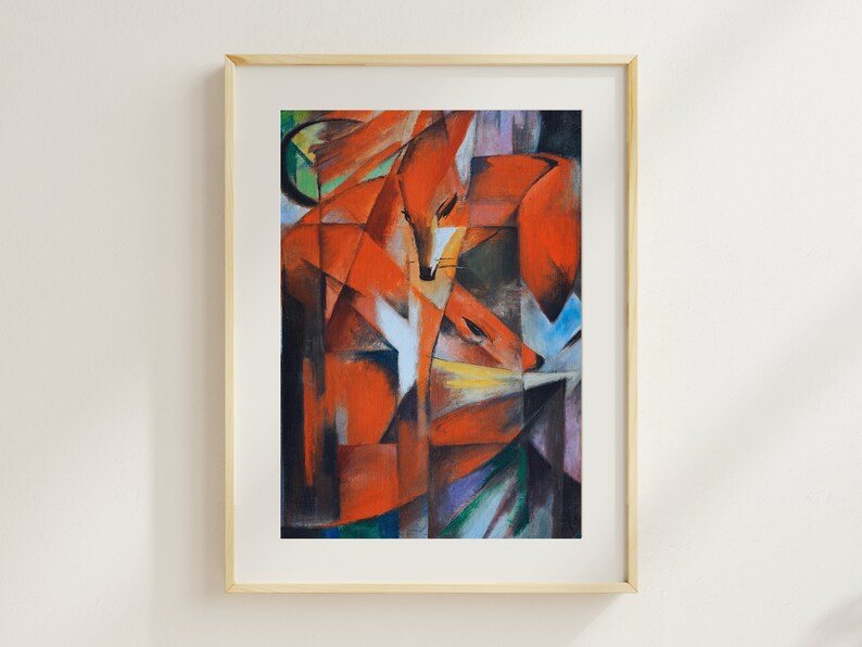 Franz Marc Fox Oil Painting Cubism Poster Cubist Print Fox - Etsy