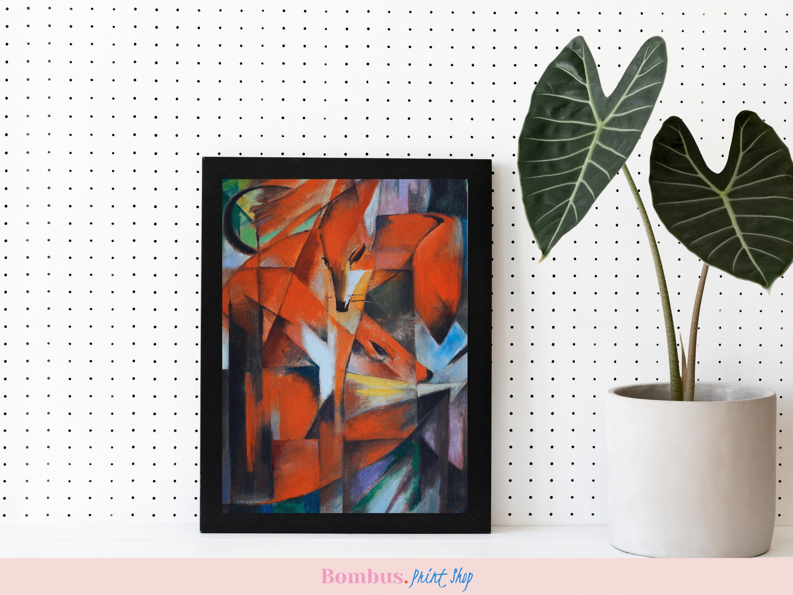 Franz Marc Fox Oil Painting, Cubism Poster, Cubist Print, Fox Printable ...