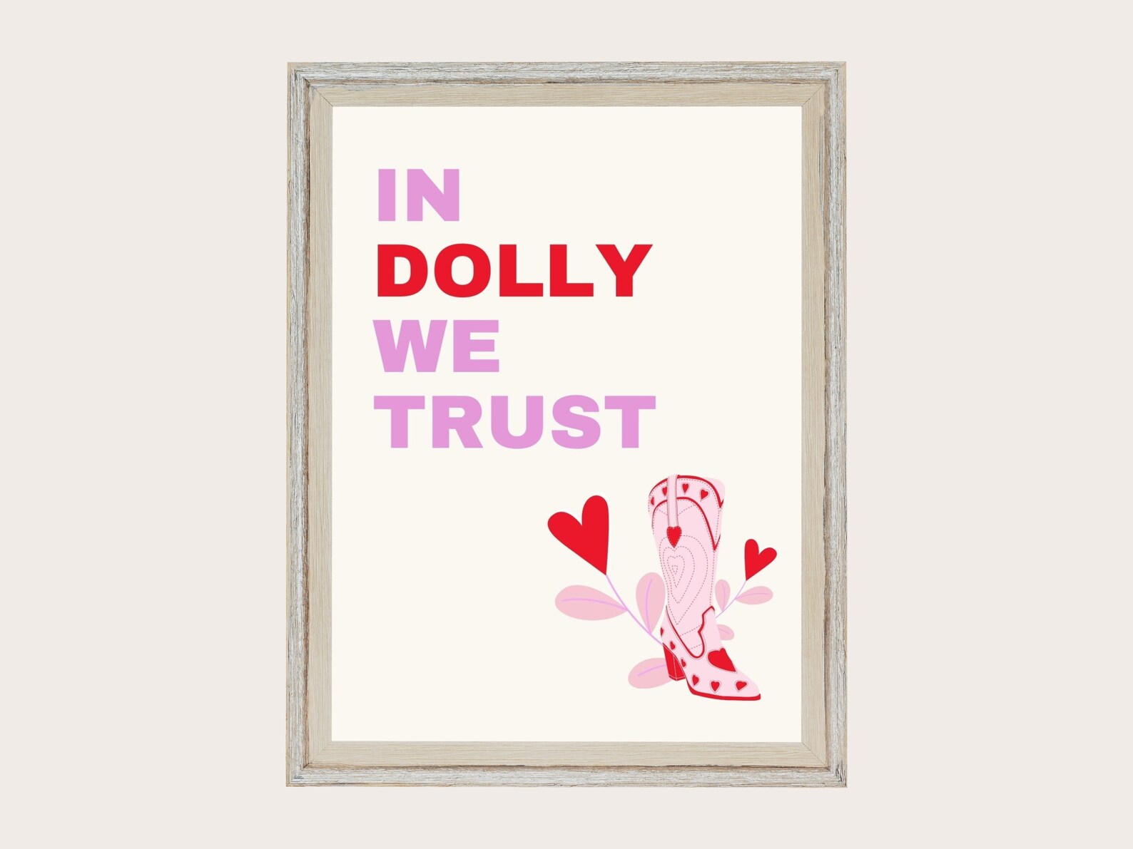 In Dolly We Trust Print, Dolly Parton Poster, Dolly Decor, Pink Western ...