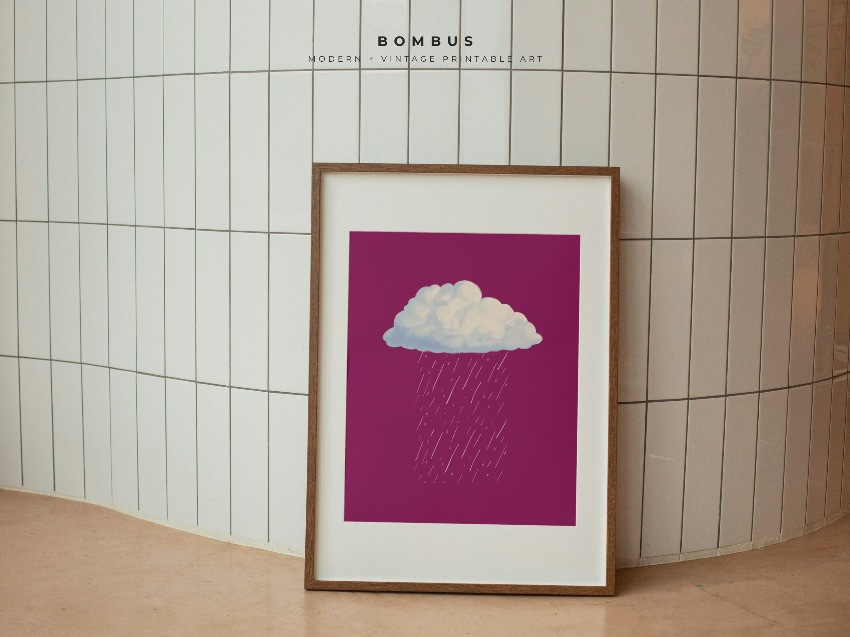 Rain Cloud Art Print, Stormy Weather Art, Rainy Day Wall Art ...