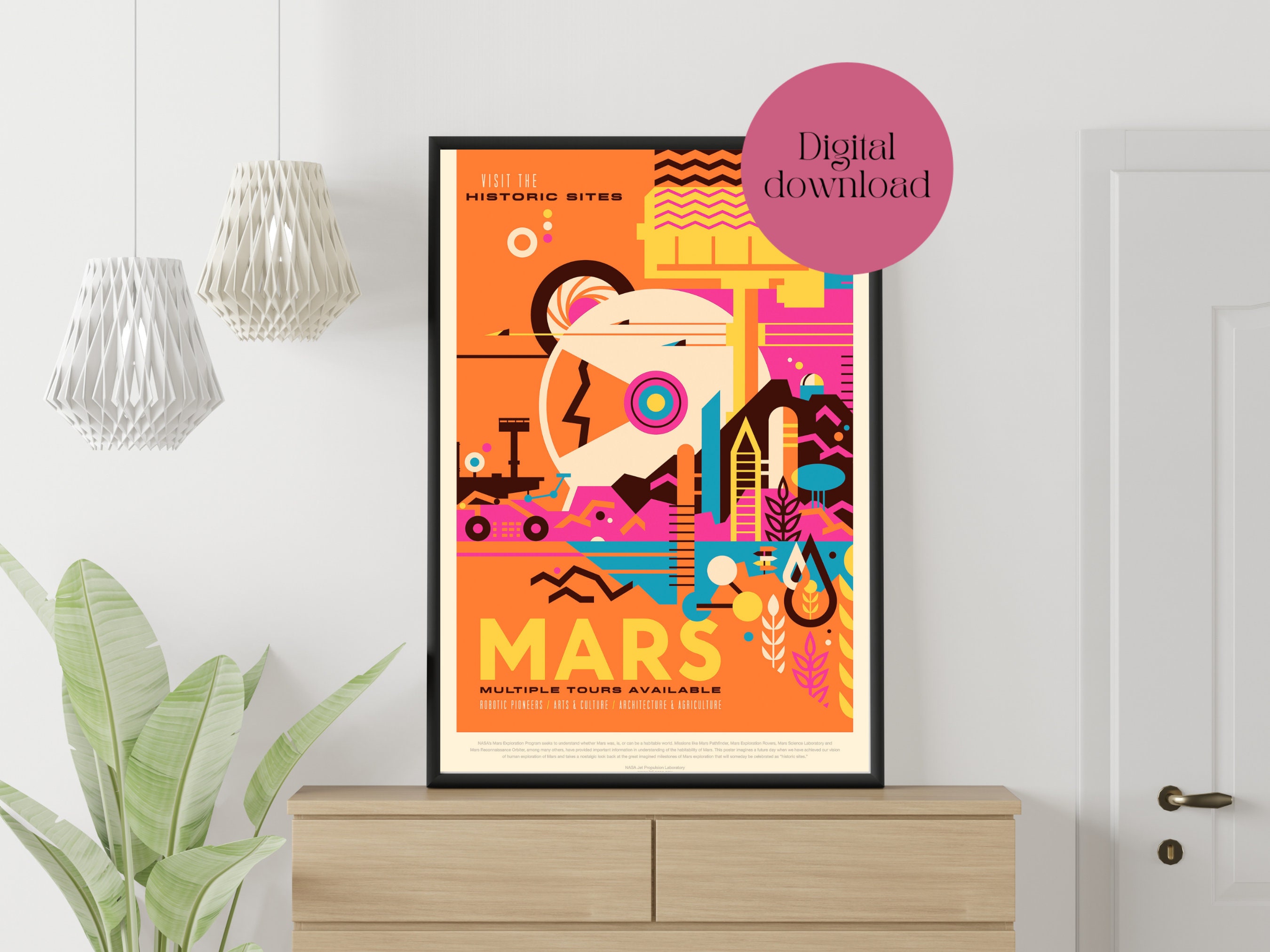 Space Poster 24x36, NASA Jpl Poster, Retro Futurism Poster, NASA ...