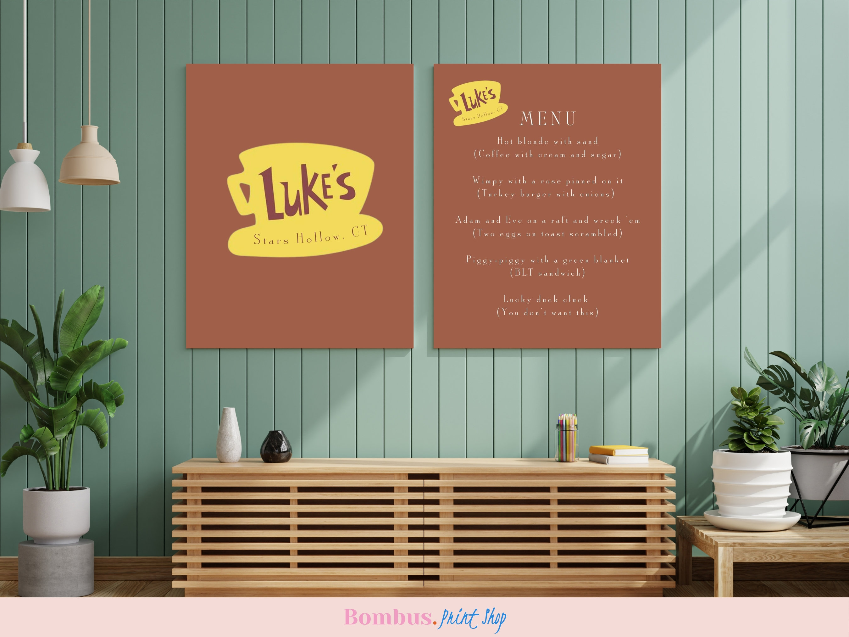 Luke's Diner Logo and Menu Gilmore Girls Gift Set - Etsy