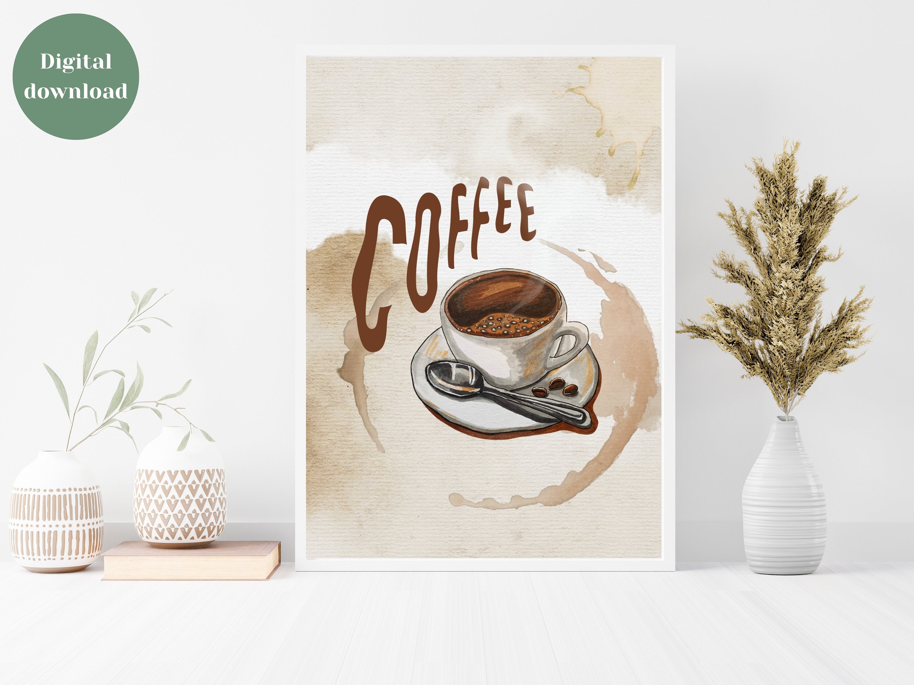 Coffee Poster for Coffee Station, Coffee Shop Decor, Coffee Bar Ideas ...