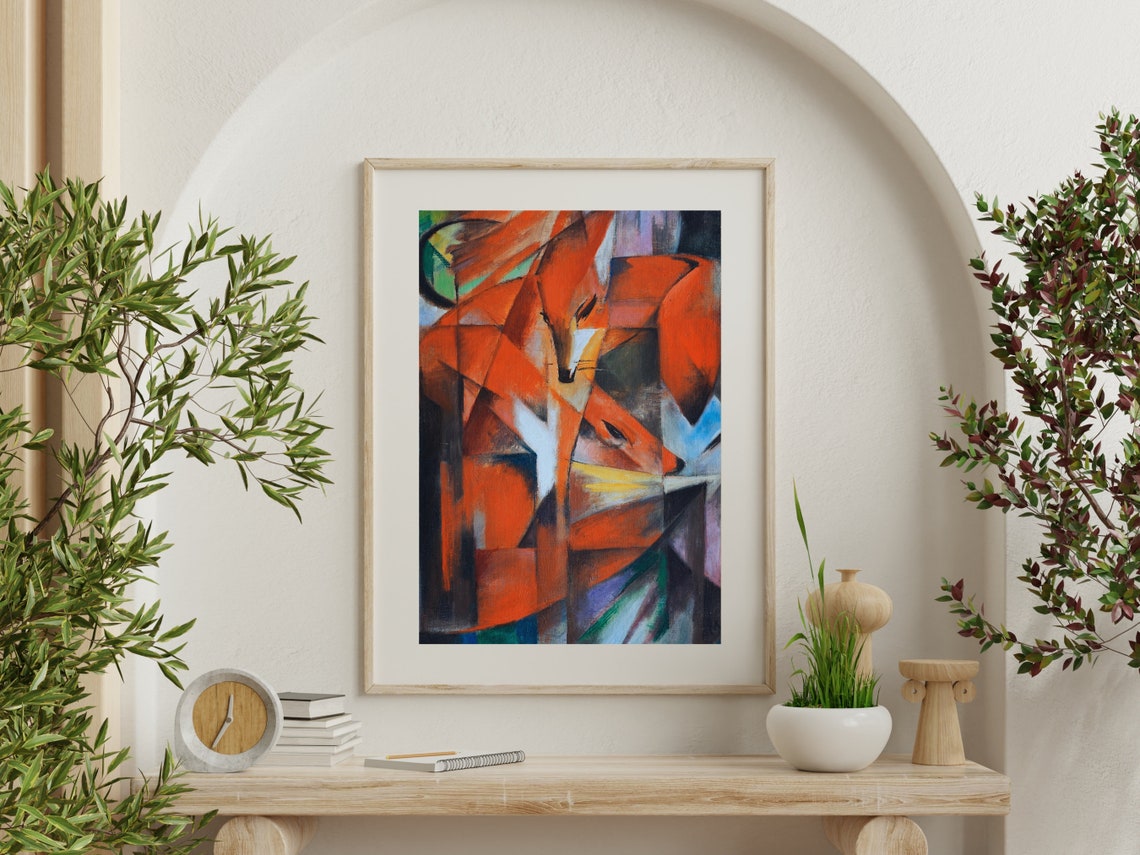 Franz Marc Fox Oil Painting Cubism Poster Cubist Print Fox - Etsy