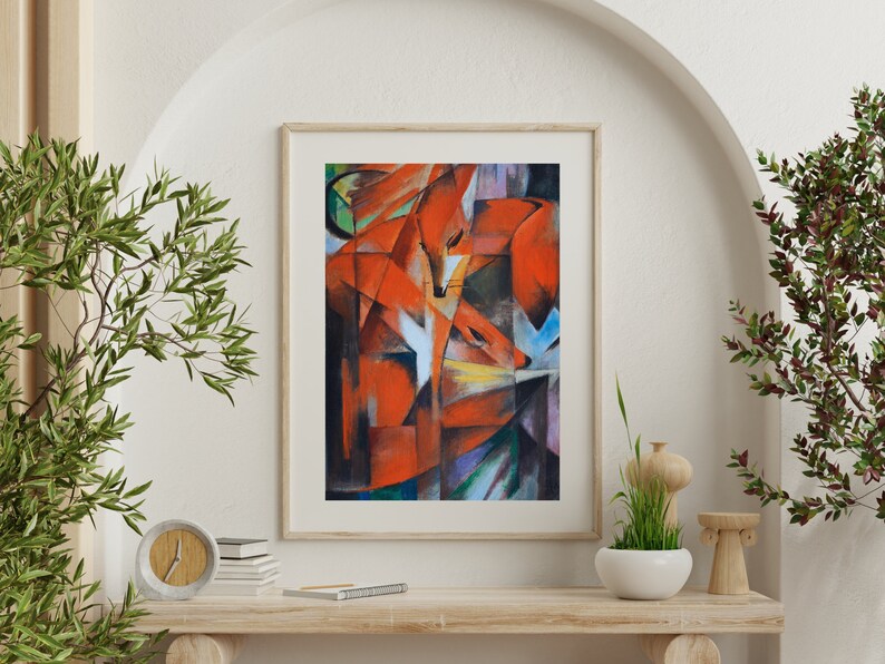 Franz Marc Fox Oil Painting Cubism Poster Cubist Print Fox - Etsy