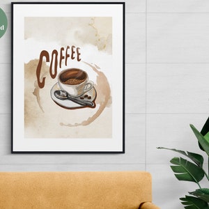 Coffee Poster for Coffee Station, Coffee Shop Decor, Coffee Bar Ideas ...