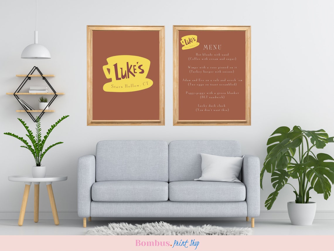 Luke's Diner Logo and Menu Gilmore Girls Gift Set - Etsy