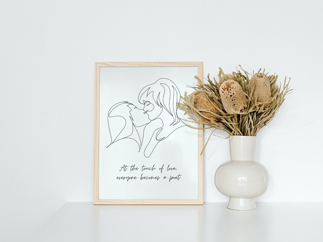 Saphhic Poster, Wlw Outline Art, Lesbian Line Art Print, Lesbian Couple ...