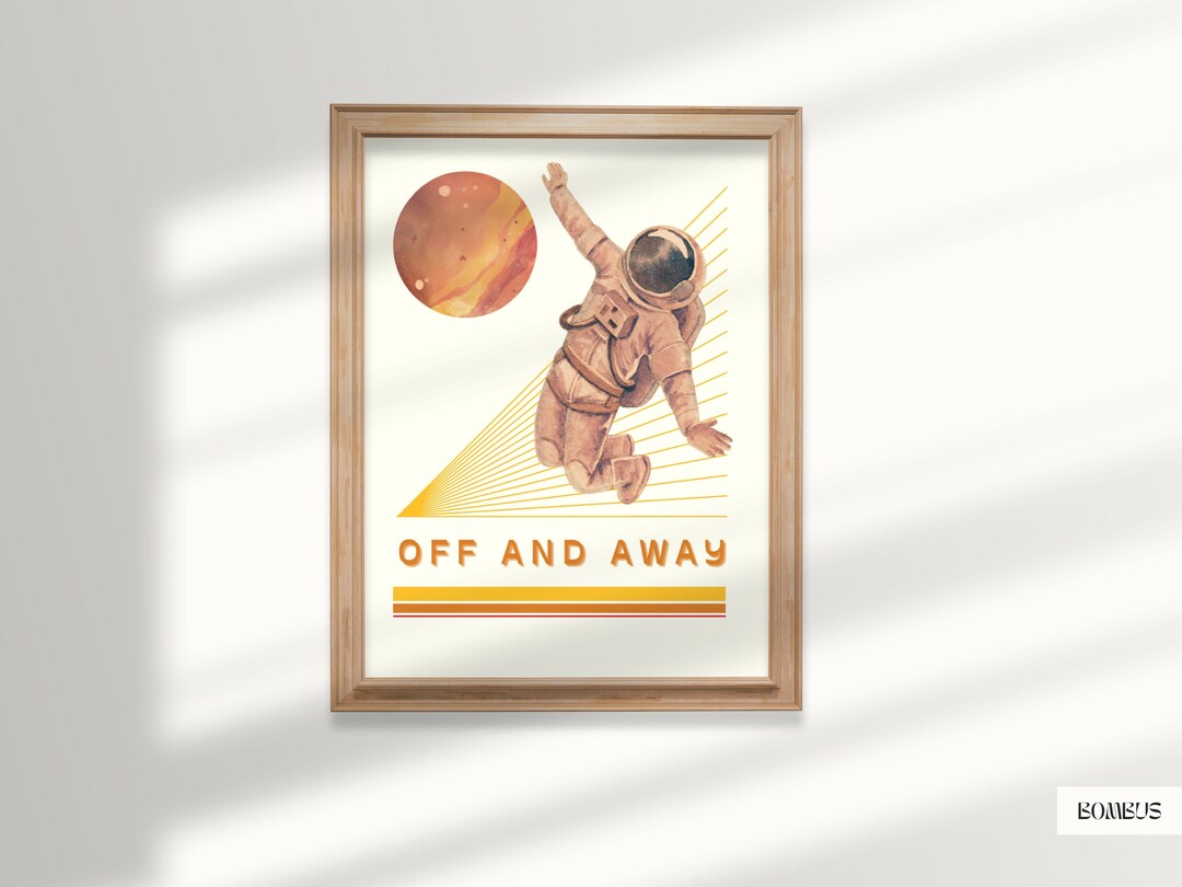 Retro Space Travel Art Printable, Retrofuturism, Vintage Sci-fi ...