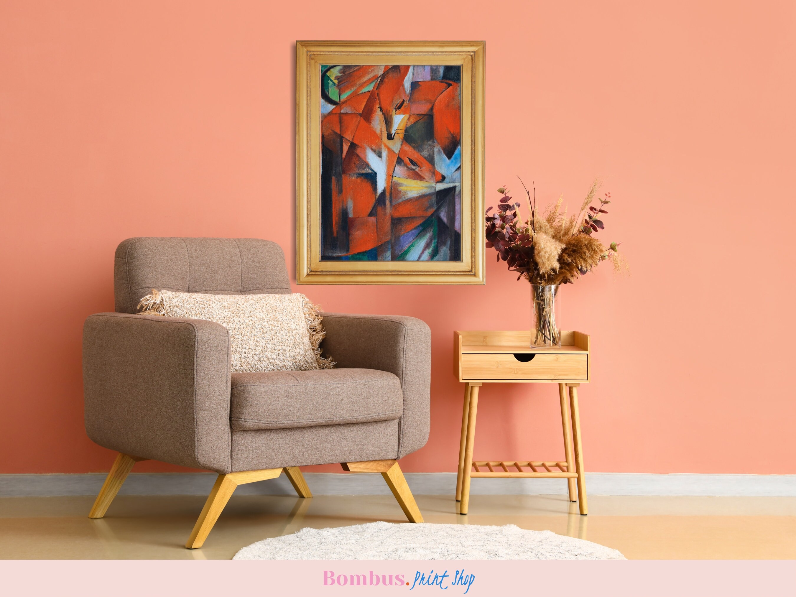 Franz Marc Fox Oil Painting, Cubism Poster, Cubist Print, Fox Printable ...