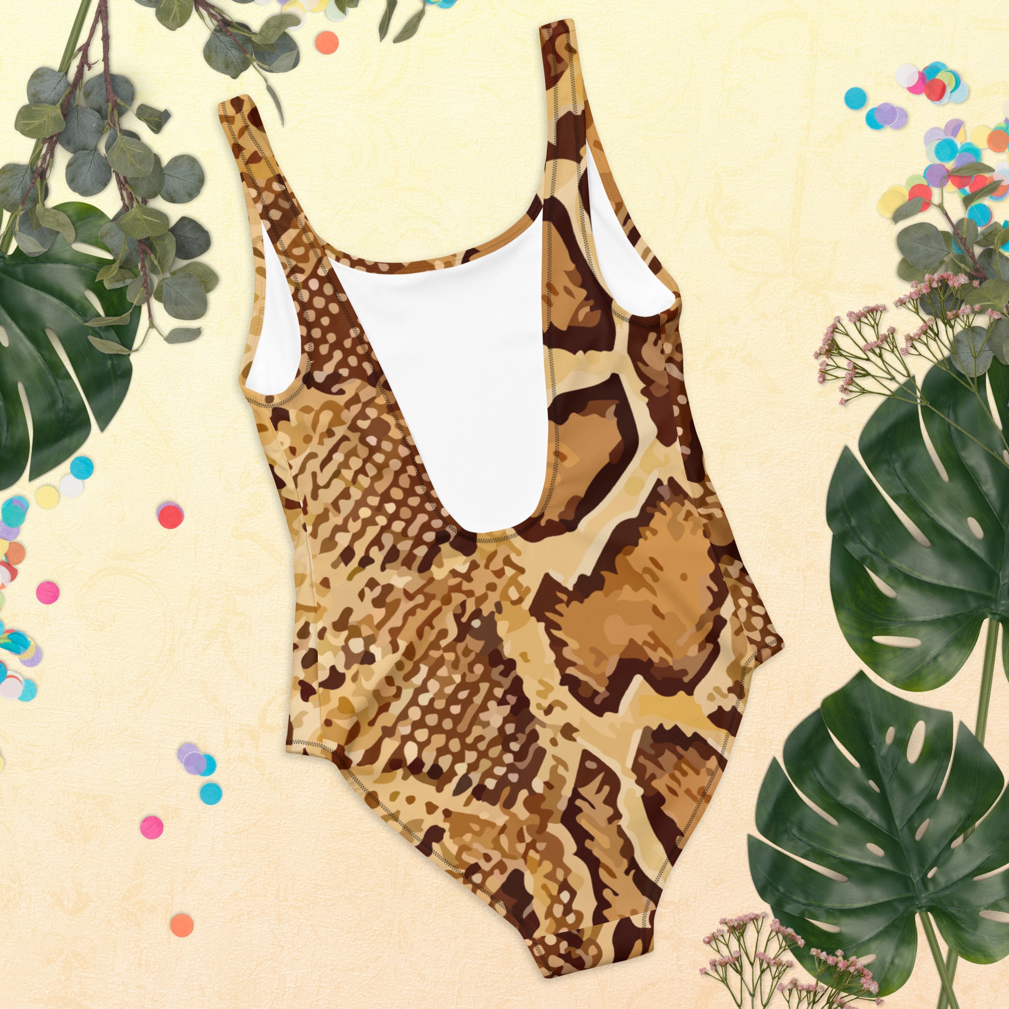 One-piece Snake Swimsuit, Animal Skin Swimsuit, Reptil, Camouflage ...