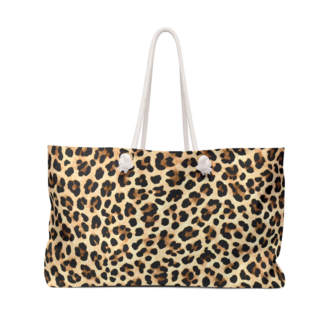Leopard Weekender Bag, Beach Bag, Animal Skin Bag, Camouflage Stain Bag ...