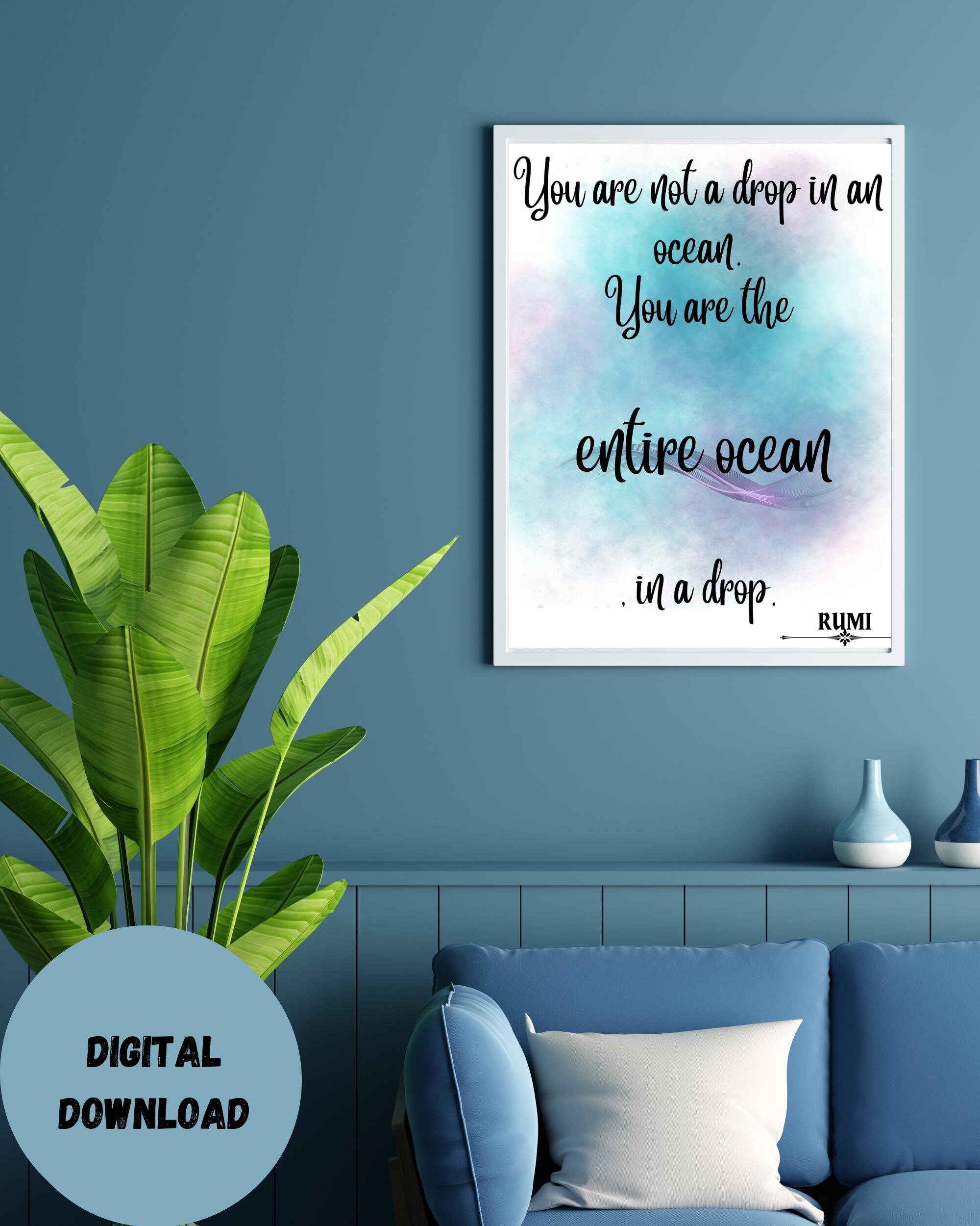Rumi Printable Quote Art Spiritual Wall Decor Meditation - Etsy