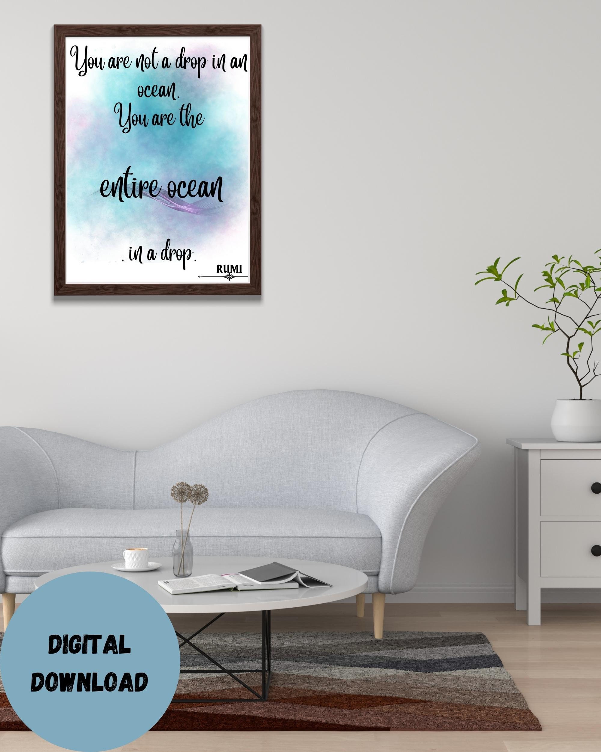 Rumi Printable Quote Art Spiritual Wall Decor Meditation - Etsy