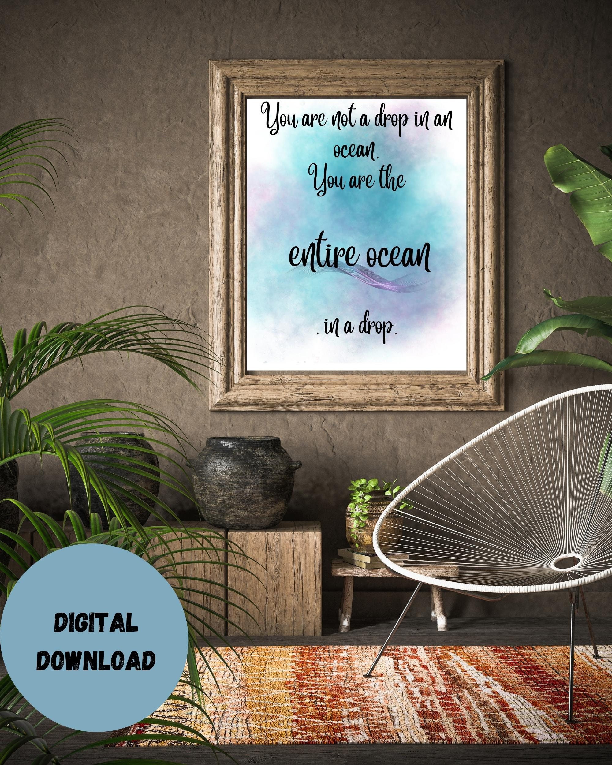 Rumi Printable Quote Art Spiritual Wall Decor Meditation - Etsy