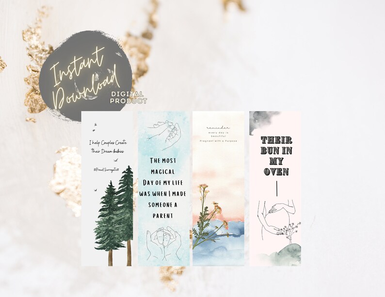 Printable Bookmarks |digital Download| Digital Print Bookmarks ...