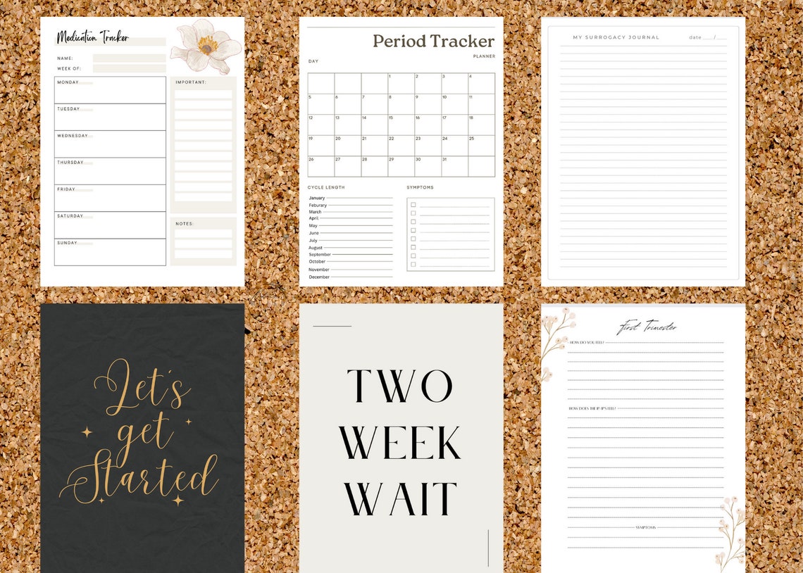 IVF Surrogate Journal, Digital IVF Diary, Journal, Ttc Notebook, 2023 ...