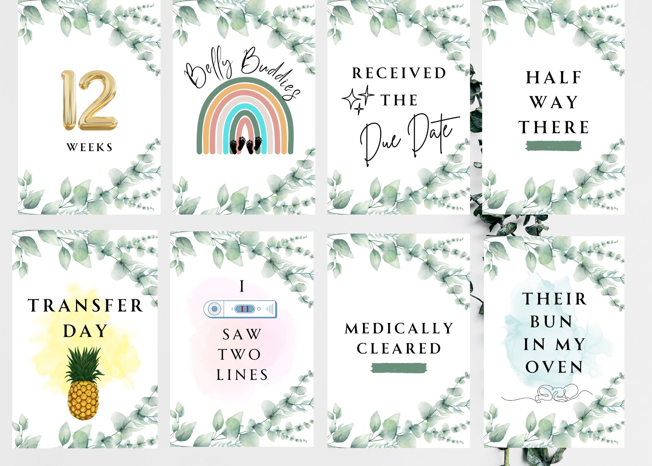 Surrogate Milestone Cards, IVF Milestone, IVF Journey, Infertility ...