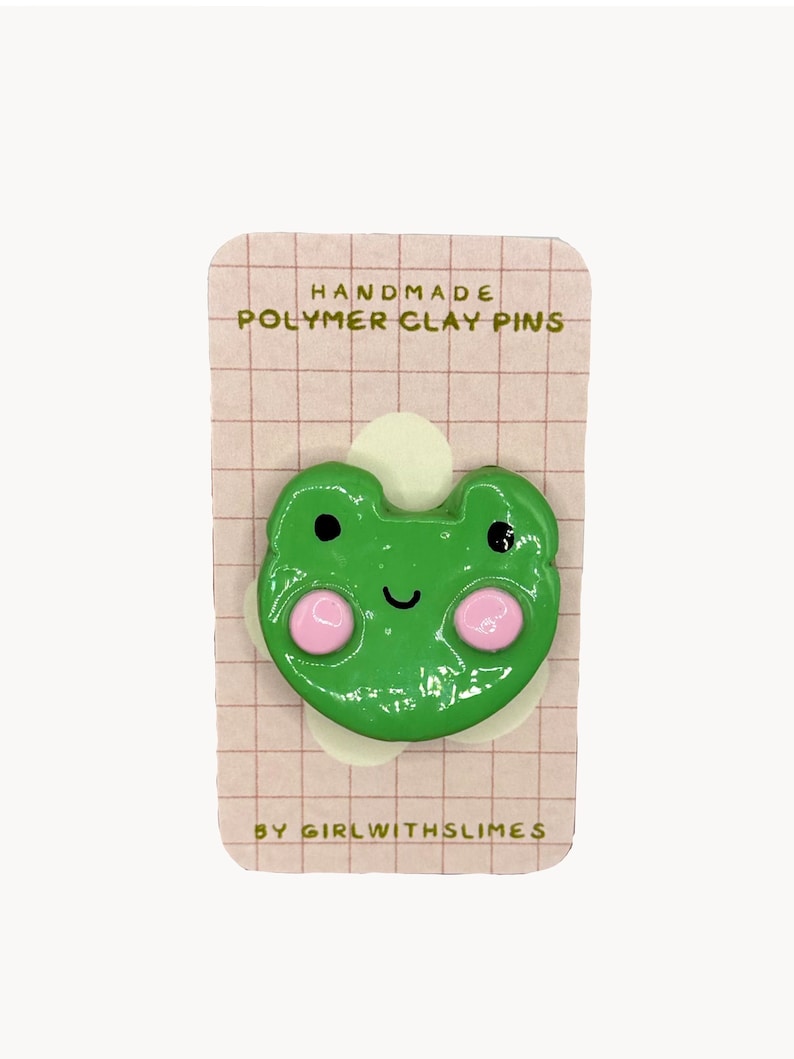 Froggy Clay Pin - Etsy