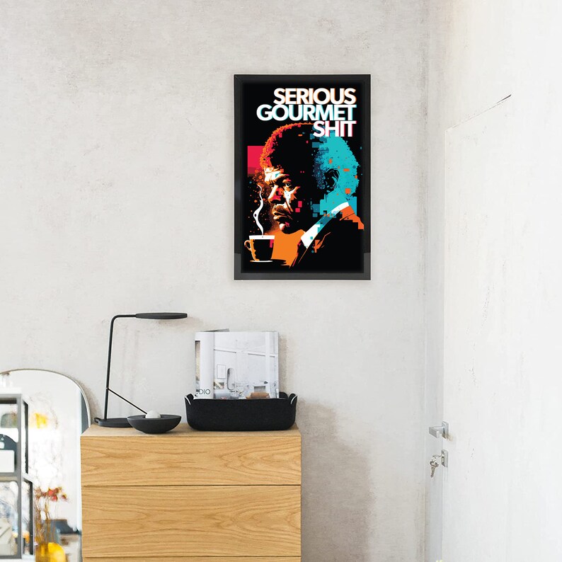 Pulp Fiction Movie Poster Samuel Jackson Jules Winnfield Movie Art ...